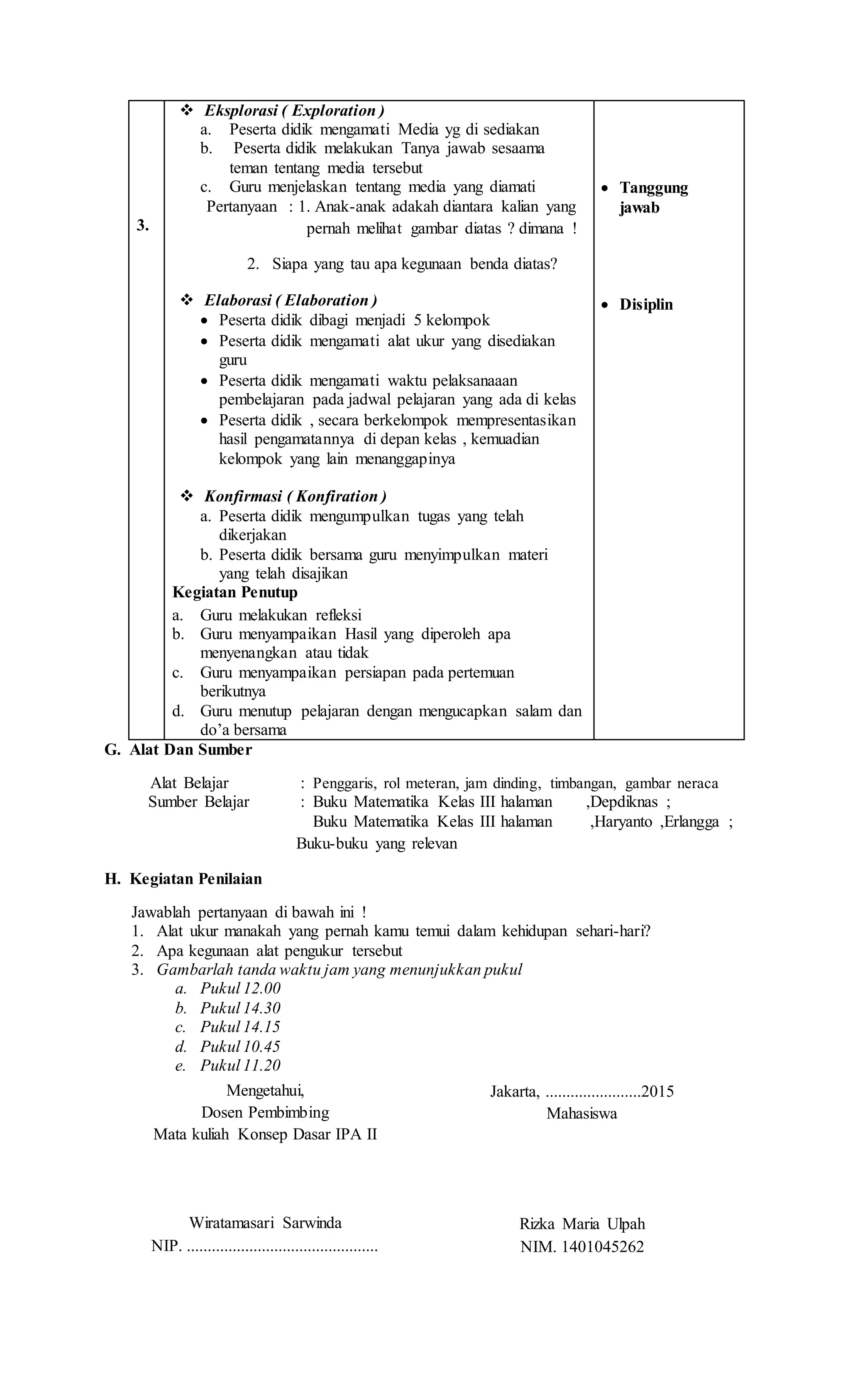 1 rpp mtk kls 3 besaran & pengukuran kelompok 1 | DOCX