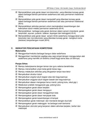 [1] rpp sd kelas 1 semester 1 diri sendiri jujur tertib dan bersih www ...