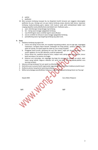 RPP Kelas X tembang kinanthi | PDF