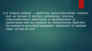 Residual ridge reduction in removable prosthodontics | PPTX