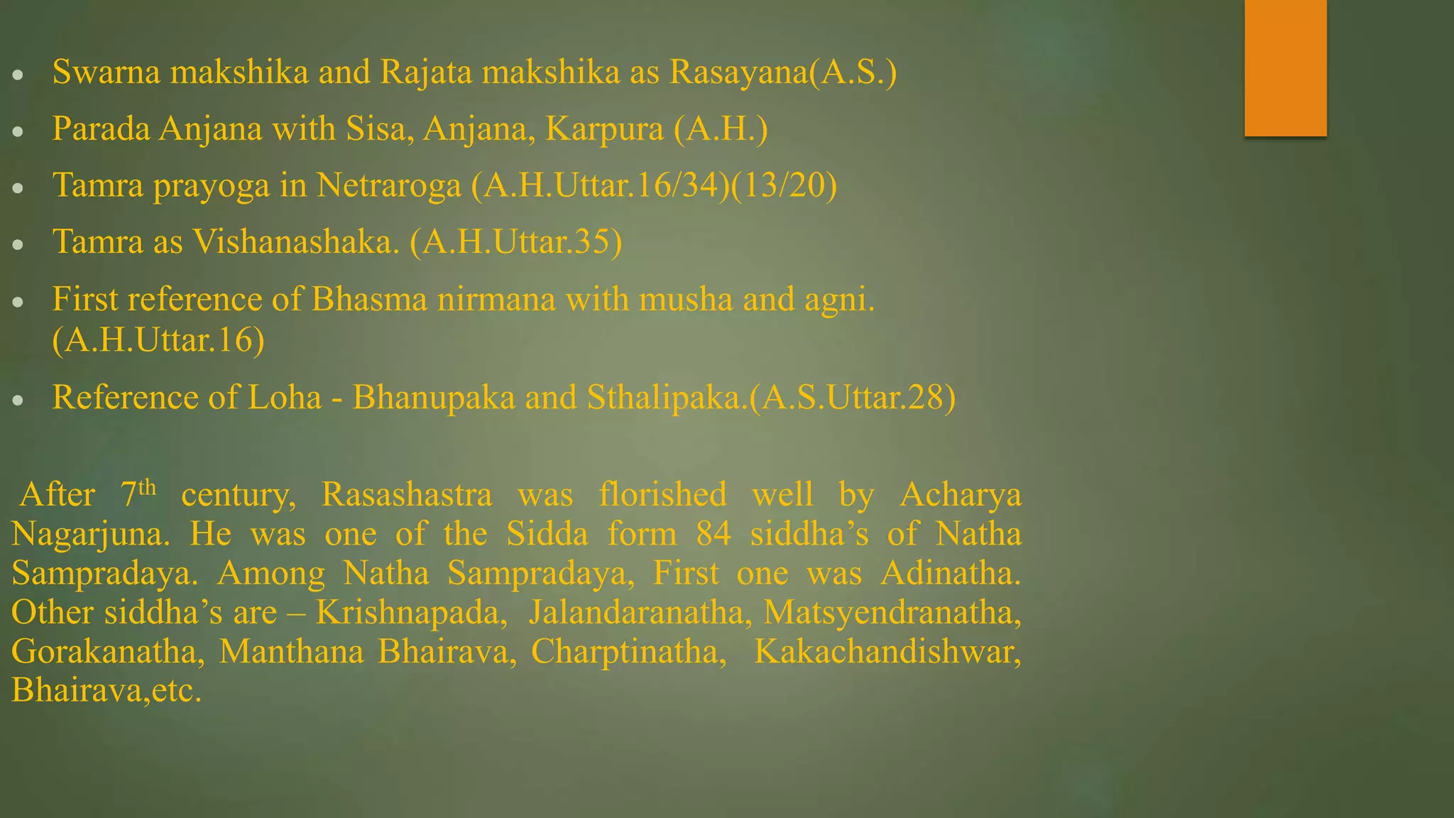 1 introduction and history of Rasashastra. Dr.Mahantesh Rudrapuri | PPTX