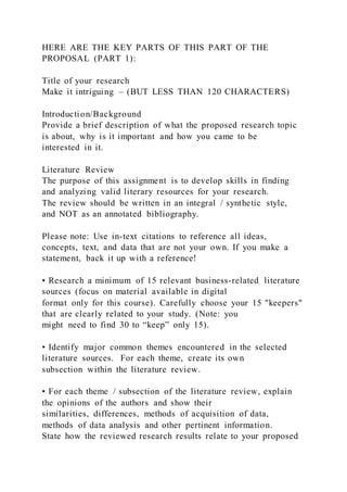 1 RSCH 600 Research Proposal writing RESEA | PDF