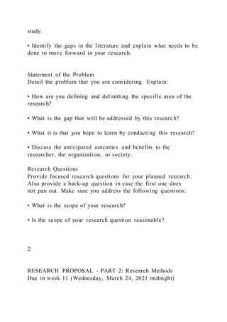 1 RSCH 600 Research Proposal writing RESEA | PDF