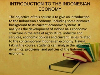 Ruang Lingkup Perekonomian Indonesia | PPT
