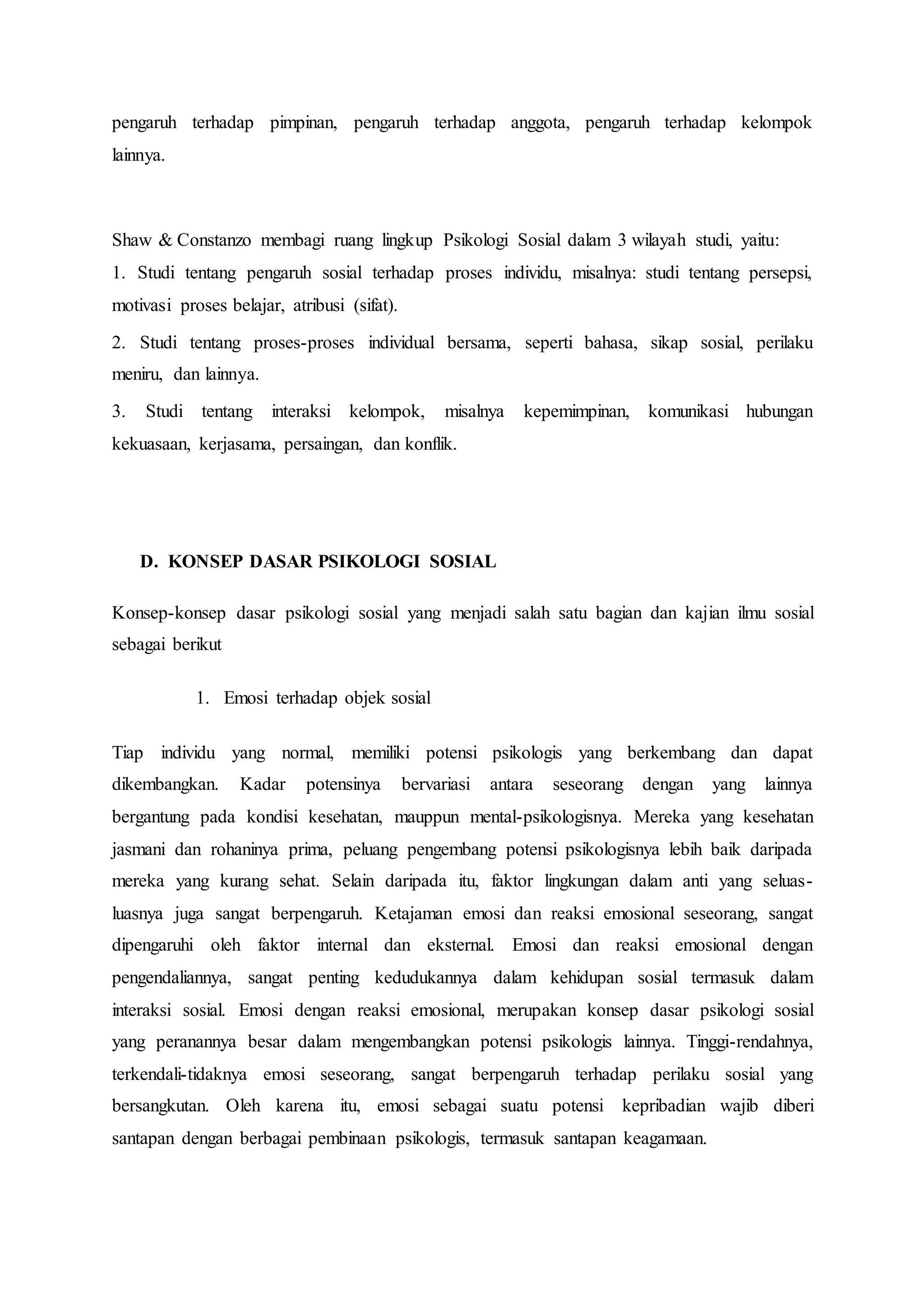 1 ruang lingkup psi sosial | PDF