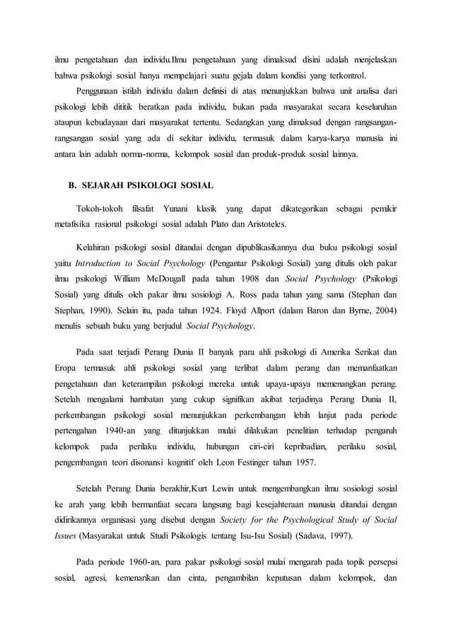 1 ruang lingkup psi sosial | PDF