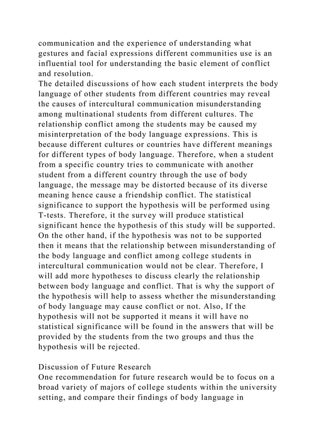 1Running head BODY LANGUAGE AND CONFLICTBODY LANGUAGE AND C.docx