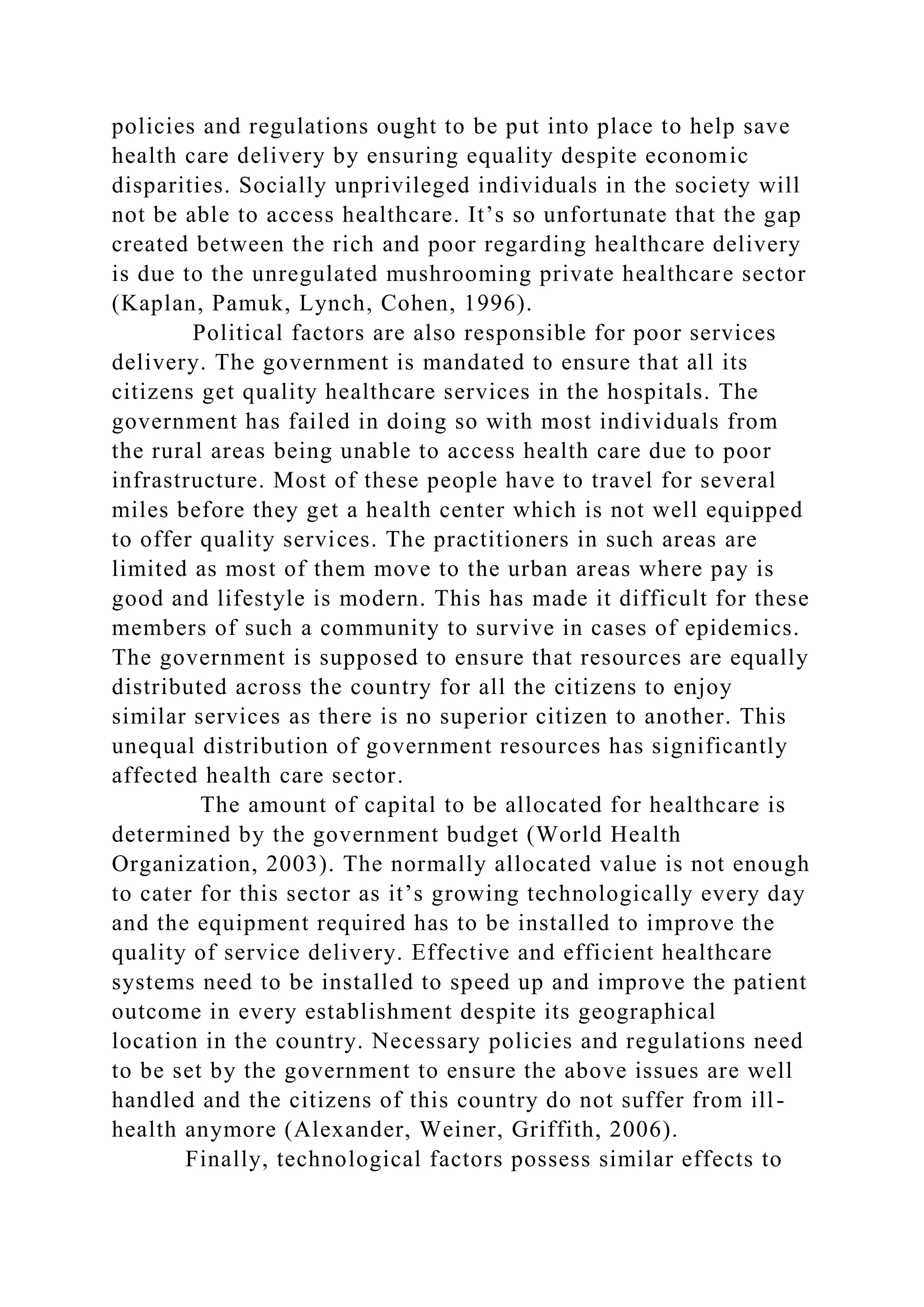 1Running head FACTORS INFLUENCING HEALTHCARE6FACTORS INFL.docx