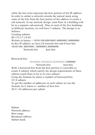 1Running Head Network Design3Network DesignUn.docx | Computer Networking | Computing