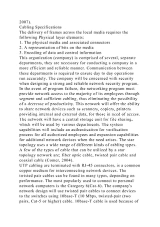 1Running Head Network Design3Network DesignUn.docx | Computer Networking | Computing