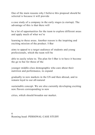 1 Running head PERSONAL CASE STUDY Personal Case .docx