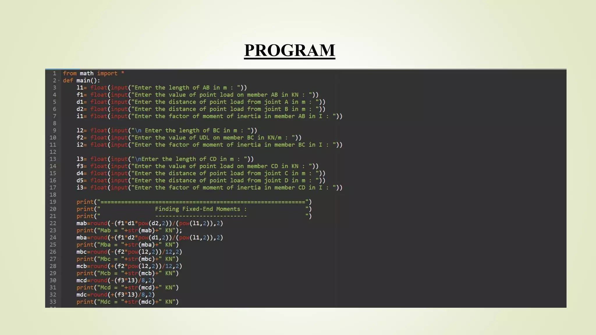 analysis of structures by STAAD pro and python program | PPTX