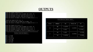 analysis of structures by STAAD pro and python program | PPTX