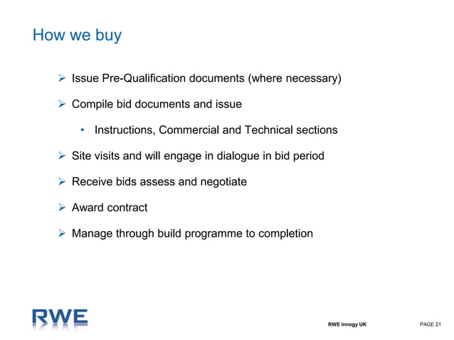 RWE Mynydd y Gwair Supply Chain Event - Tim James / Kirsty Curry | PPT ...