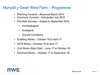 RWE Mynydd y Gwair Supply Chain Event - Tim James / Kirsty Curry | PPT