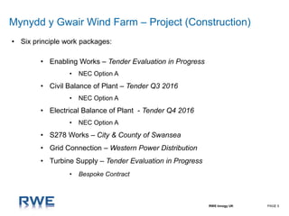 RWE Mynydd y Gwair Supply Chain Event - Tim James / Kirsty Curry | PPT