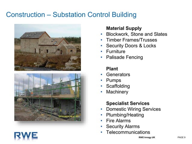 RWE Mynydd y Gwair Supply Chain Event - Tim James / Kirsty Curry | PPT ...