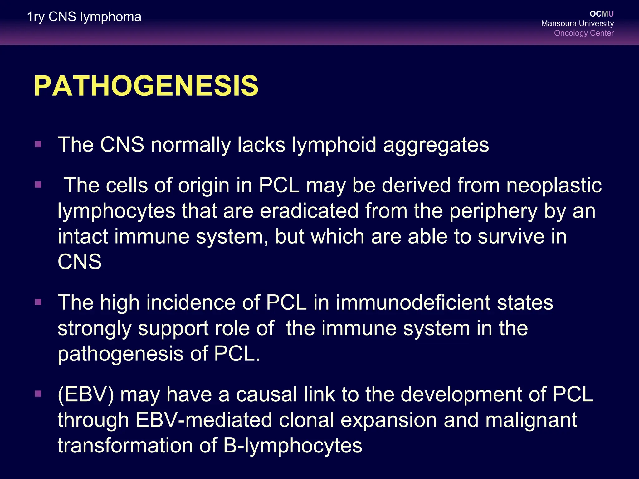 Primary central nervous system lymphoma.ppt