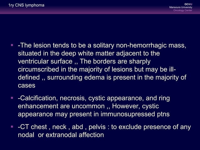 Primary central nervous system lymphoma.ppt