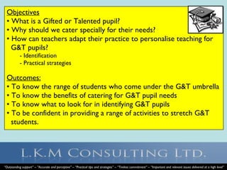 Teaching Gifted and Talented Pupils at Primary Level | PPT