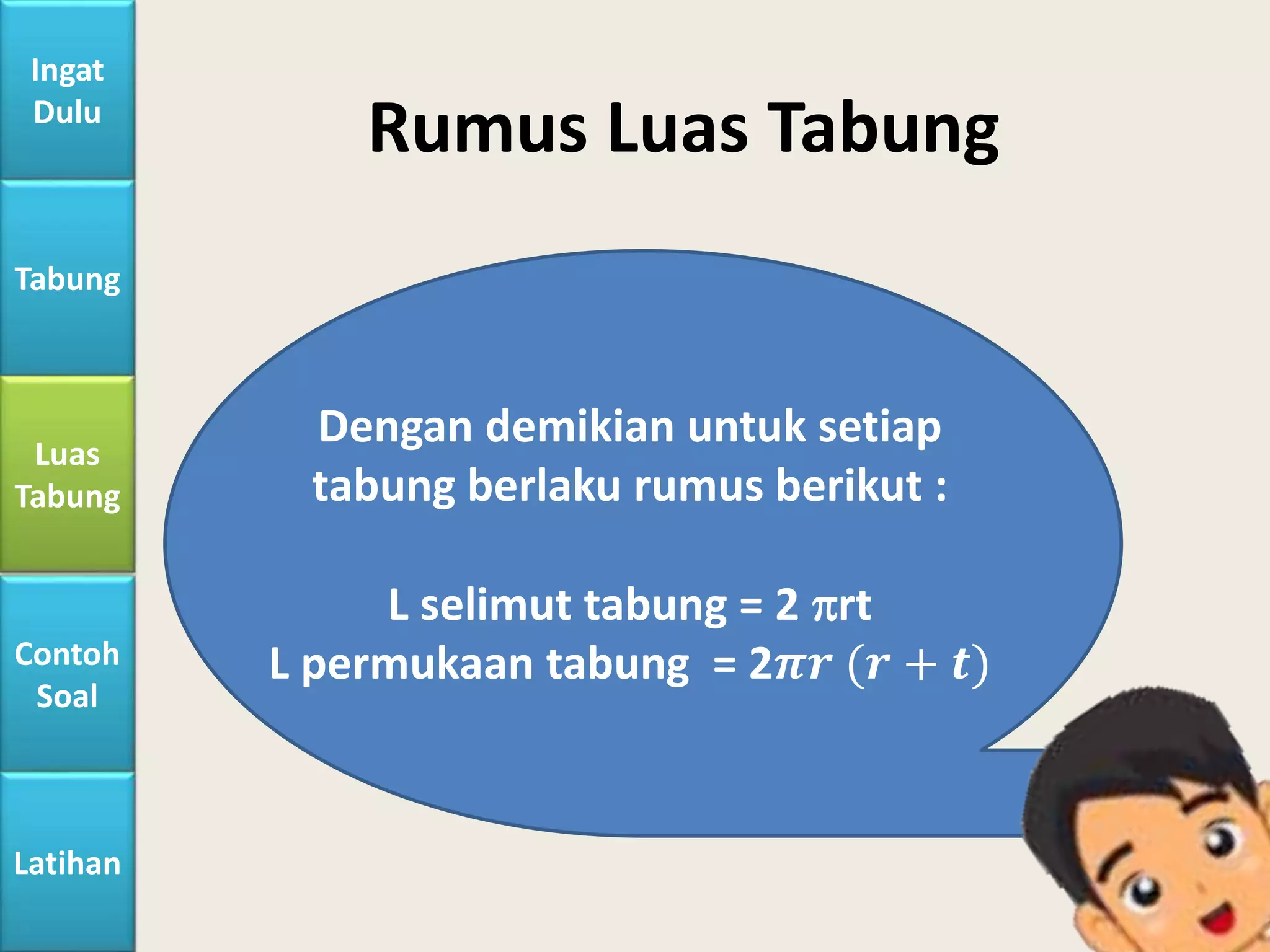 PPT Luas Permukaan Tabung (Kelas VIII SMP) | PPTX