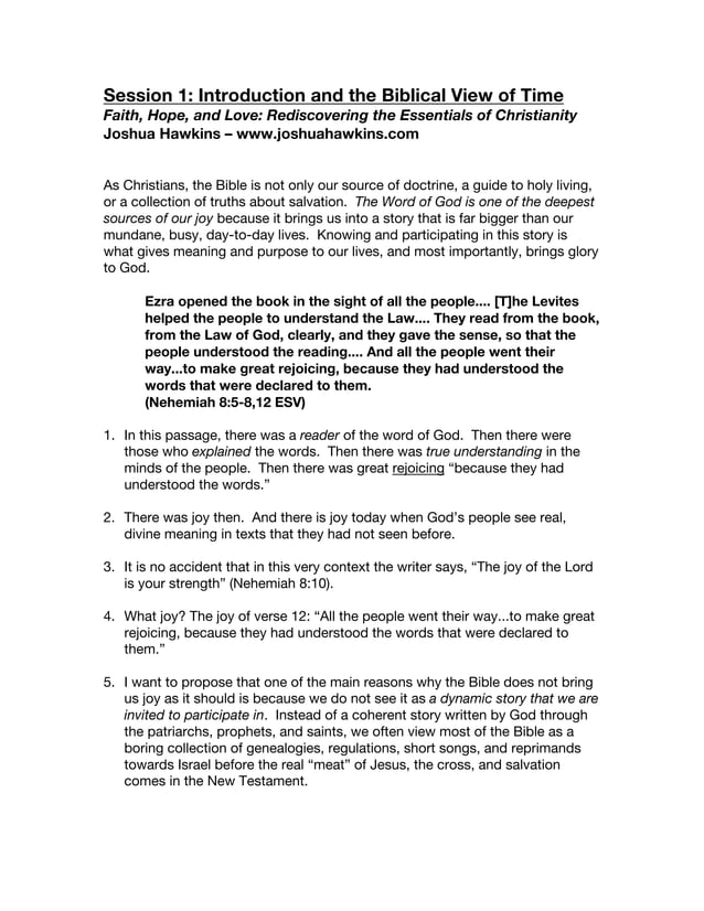 Biblical View of Time | PDF | Christianity | Religion & Spirituality