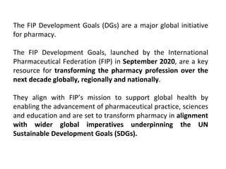 Chapter-1-Social Pharmacy HCS, MDP, SDG, FIP Goals | PDF