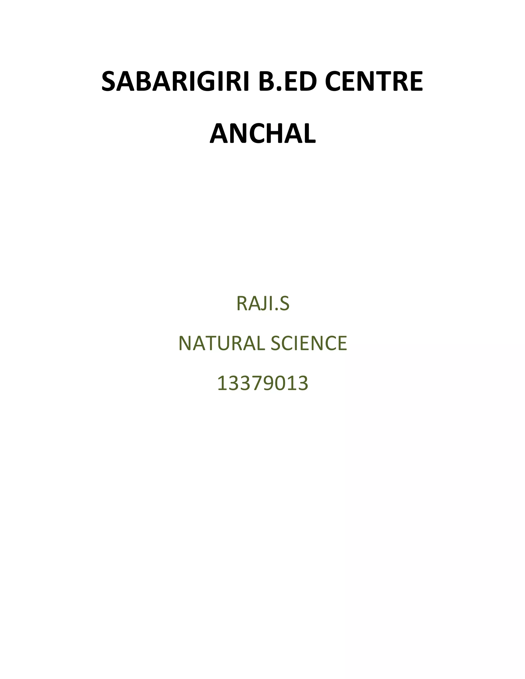 Blog - 1 sabarigiri b - Raji S | DOCX