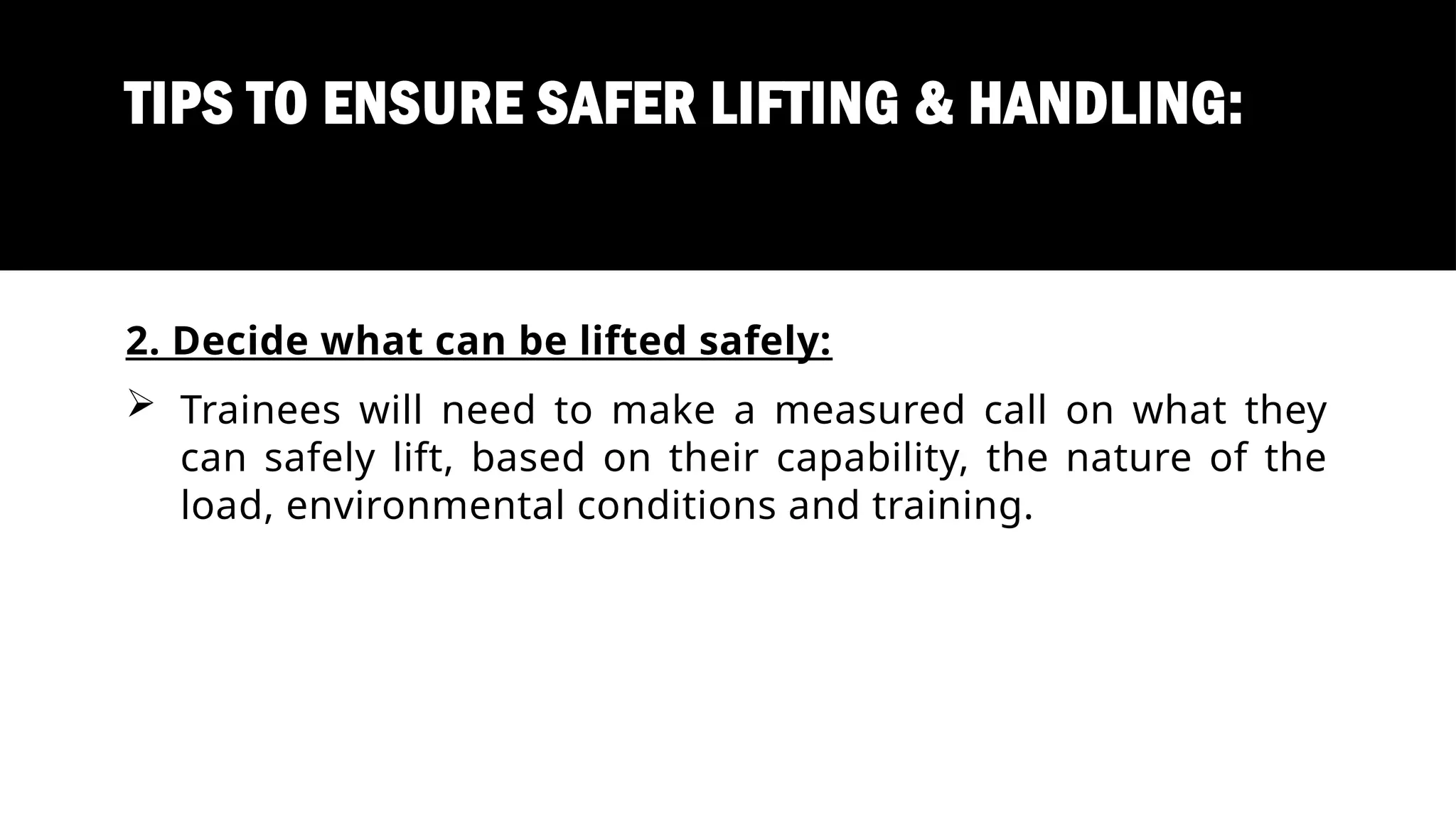 1 SAFETY Lifting & Shifting electric.pptx | Weightlifting | Sports