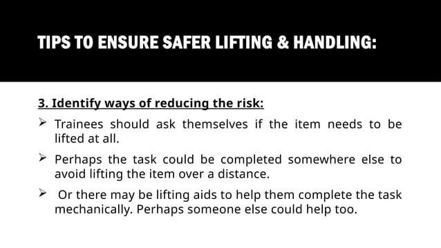 1 SAFETY Lifting & Shifting electric.pptx | Weightlifting | Sports