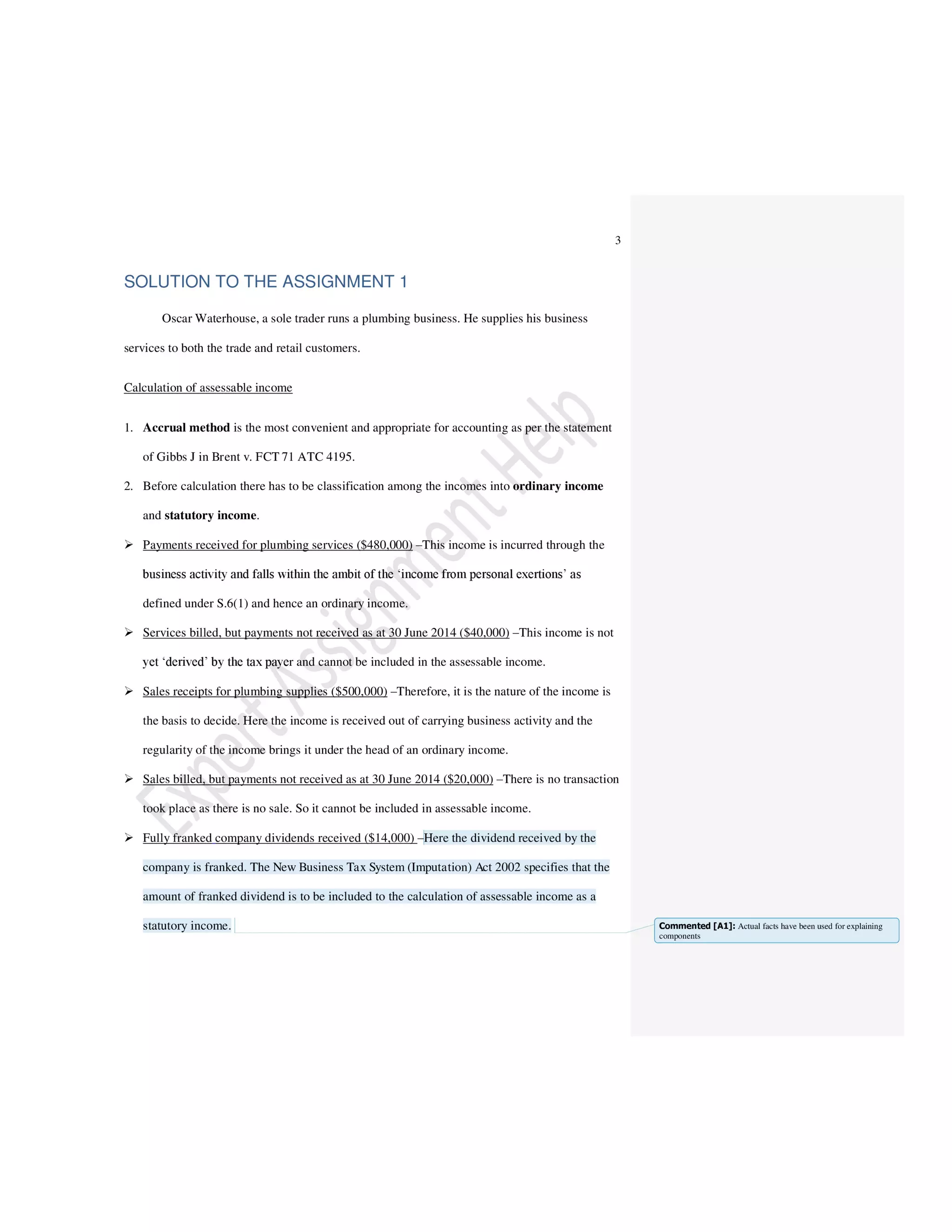 Taxation Law Assignment | PDF