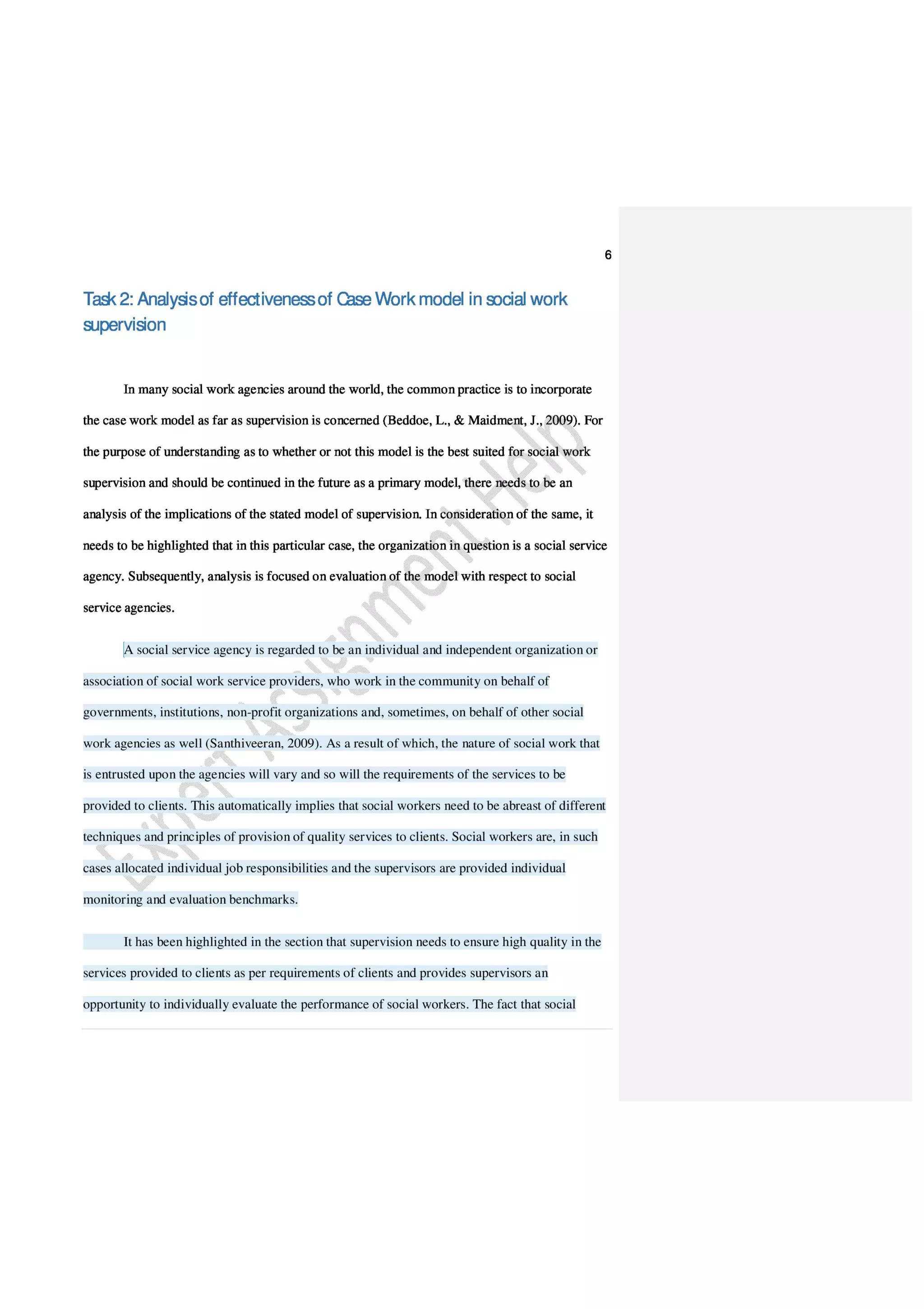 Theories and Principles Of Supervision For Social Work | PDF