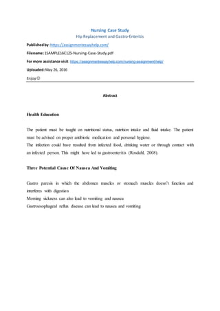 Nursing Case Study Examples