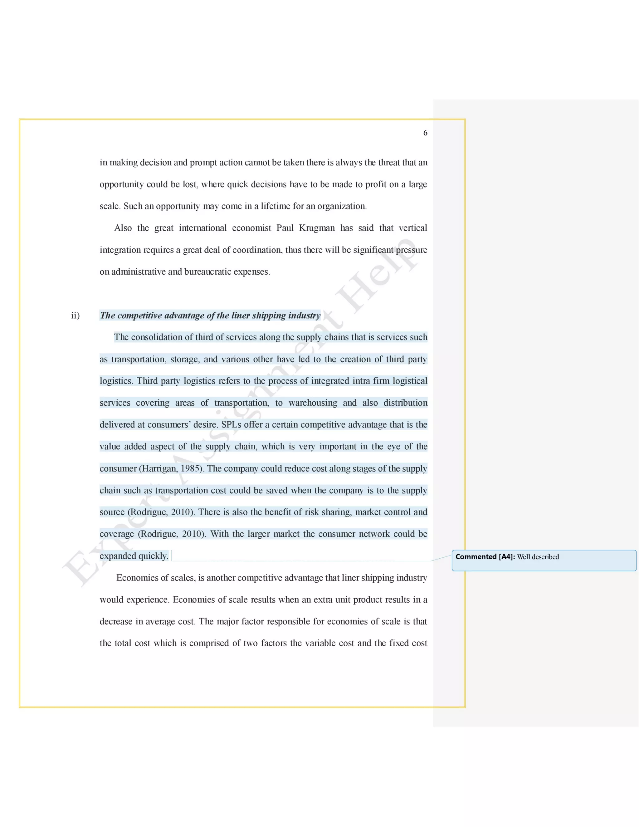 Maritime Economics Assignment | PDF