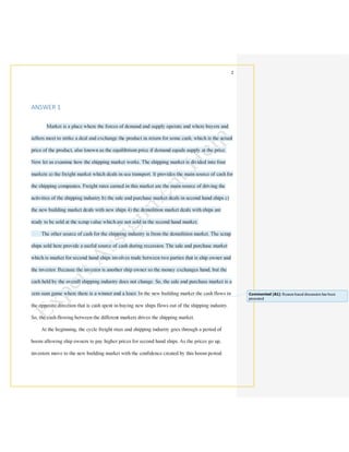 Maritime Economics Assignment | PDF