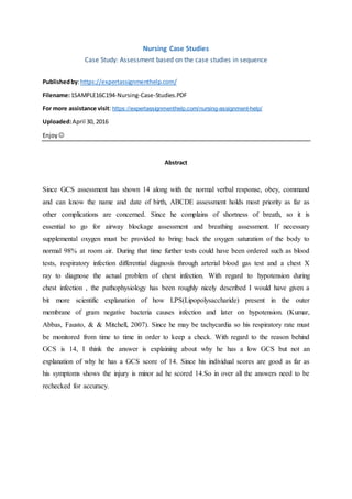 Nursing Case Study Examples