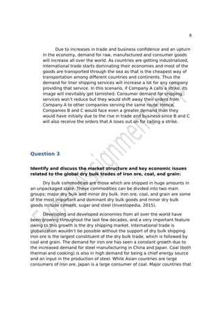 Questions on Maritime and Logistics Management | PDF