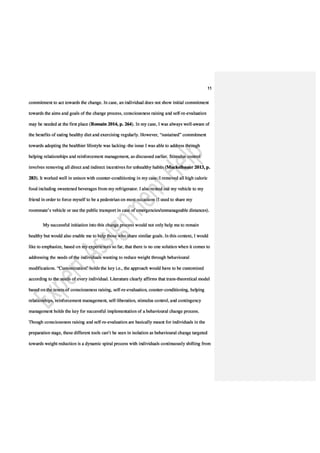 Nursing Diary Writing:Health Behaviour Change Diary Entry | PDF