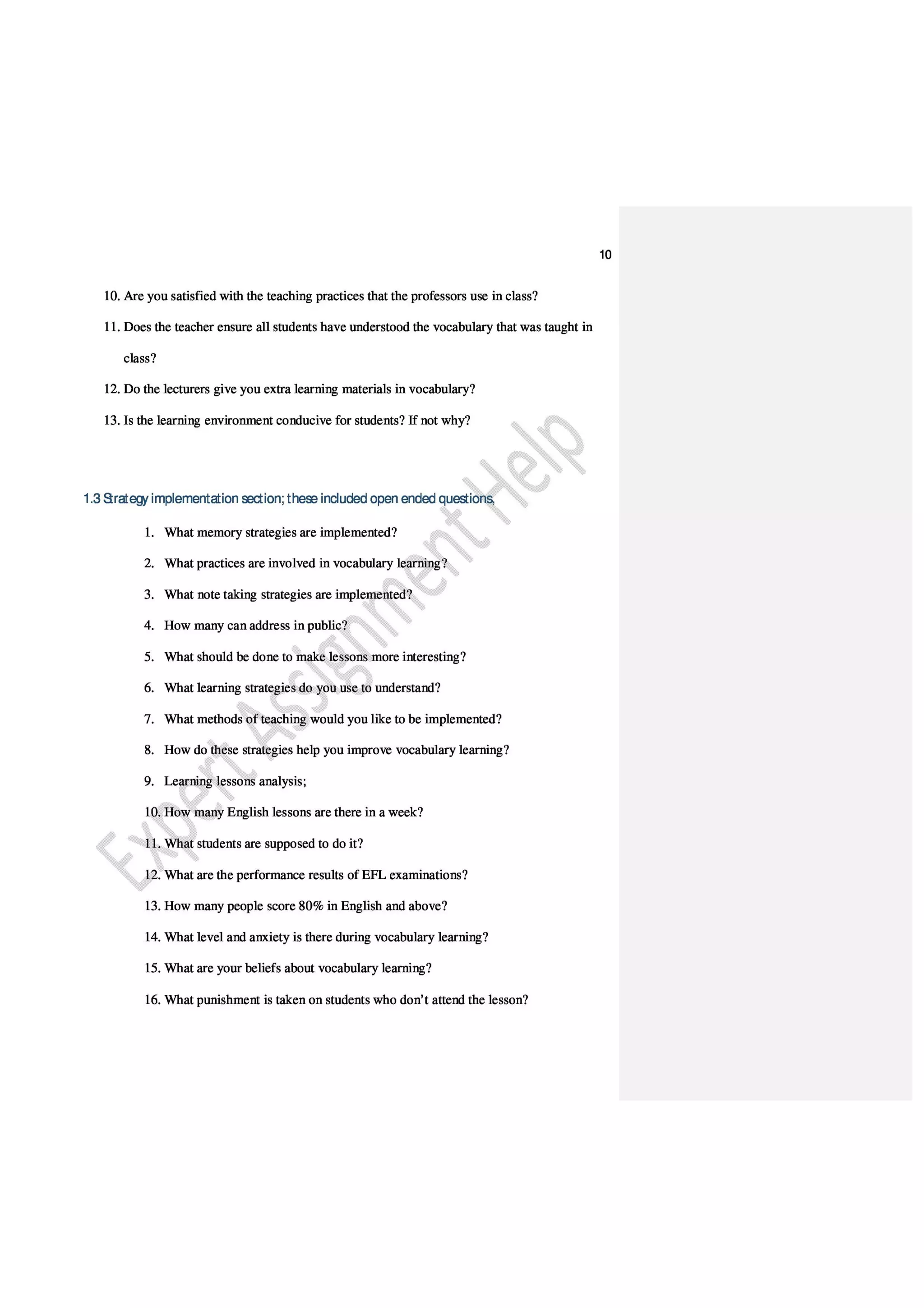 Linguistics Research Proposal – Vocabulary Learning Strategies | PDF