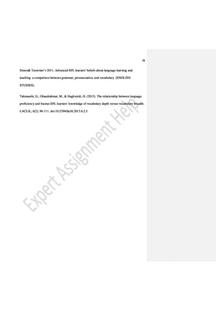 Linguistics Research Proposal – Vocabulary Learning Strategies | PDF