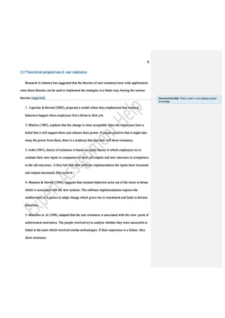 Management Issue Proposal- User Resistance in IT Enterprises | PDF