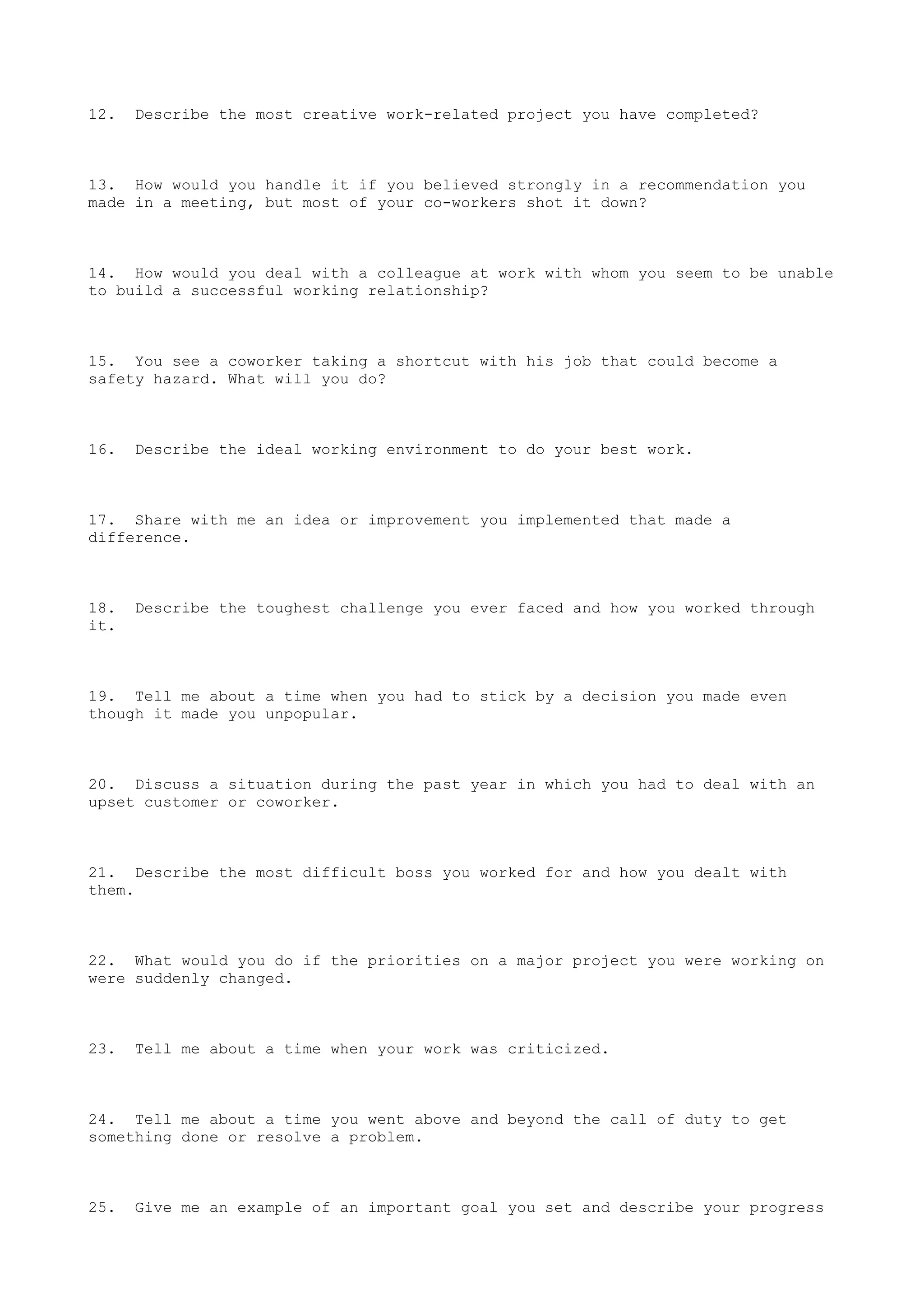 1 sample interview questions | PDF