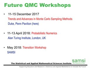 Program on Quasi-Monte Carlo and High-Dimensional Sampling Methods for Applied Mathematics ...