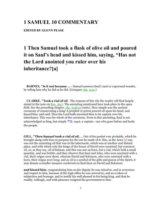 1 samuel 10 commentary | PDF