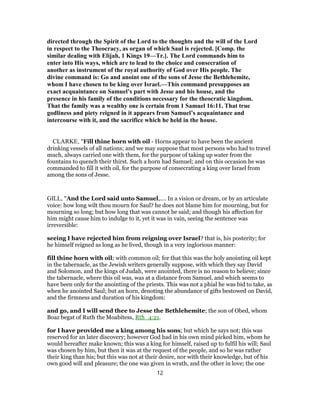 1 samuel 16 commentary | PDF