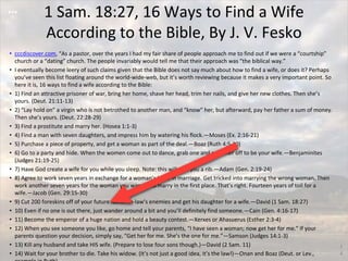 1 Samuel 18-20, Jonathan/David Covenant; Jealousy Envy; “an evil spirit ...