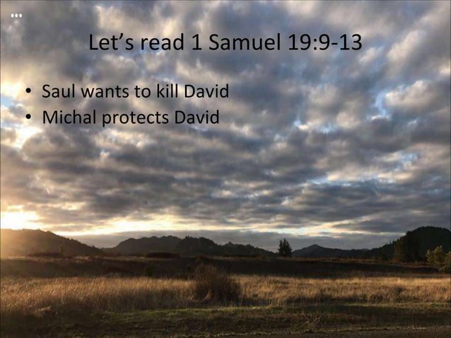 1 Samuel 18-20, Jonathan/David Covenant; Jealousy Envy; “an evil spirit ...