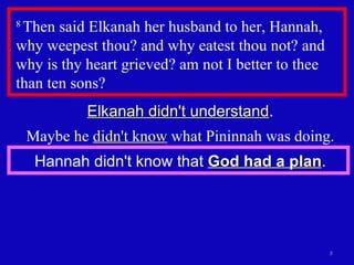 1 samuel 1a Hannah prays for a son | PPT