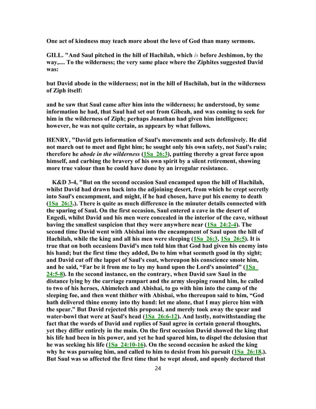 1 samuel 26 commentary | PDF | Christianity | Religion & Spirituality