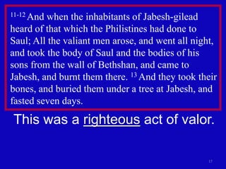 1 samuel 31 stubborn disobedience | PPTX